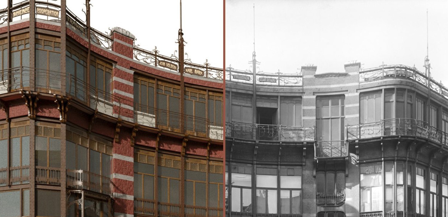 Reconstitution virtuelle de la Maison du Peuple de Victor Horta ...